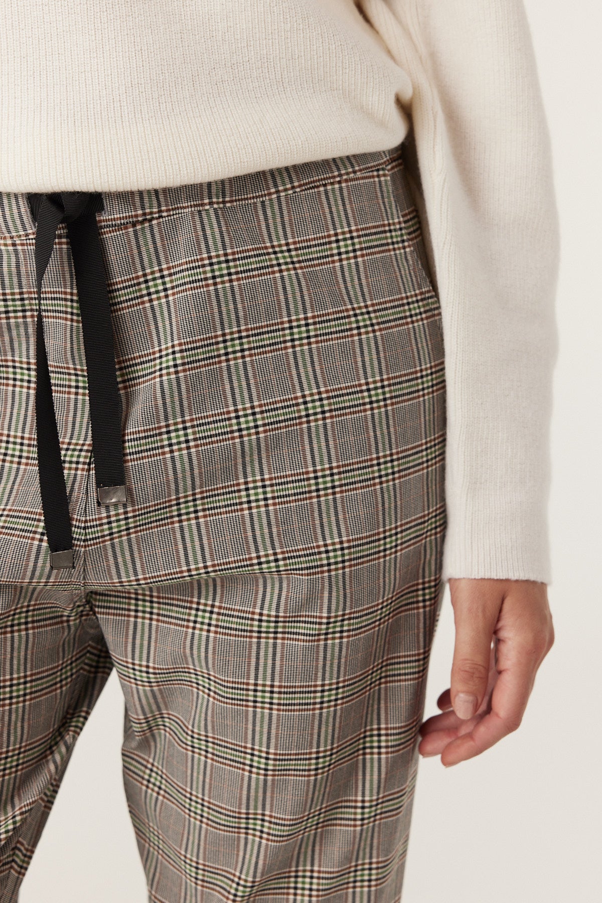 Zoe Check Jogger - Green Check – Cable Melbourne